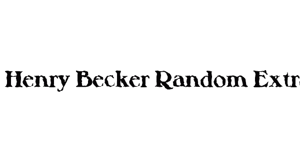 Henry Becker Random Extra Bold Regular